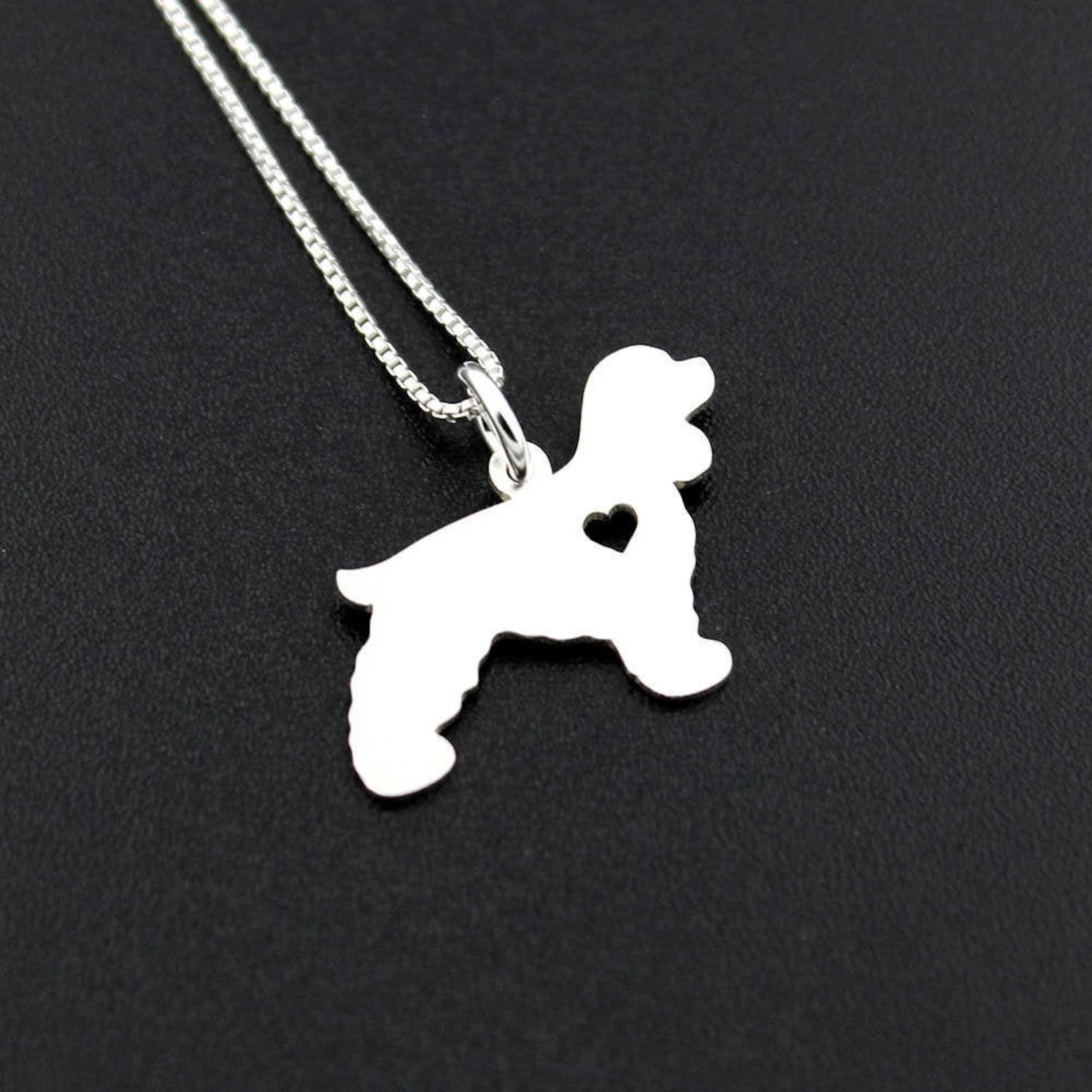 Cocker Spaniel Necklace Sterling Silver Dog Breeds Pendant W/ - Etsy