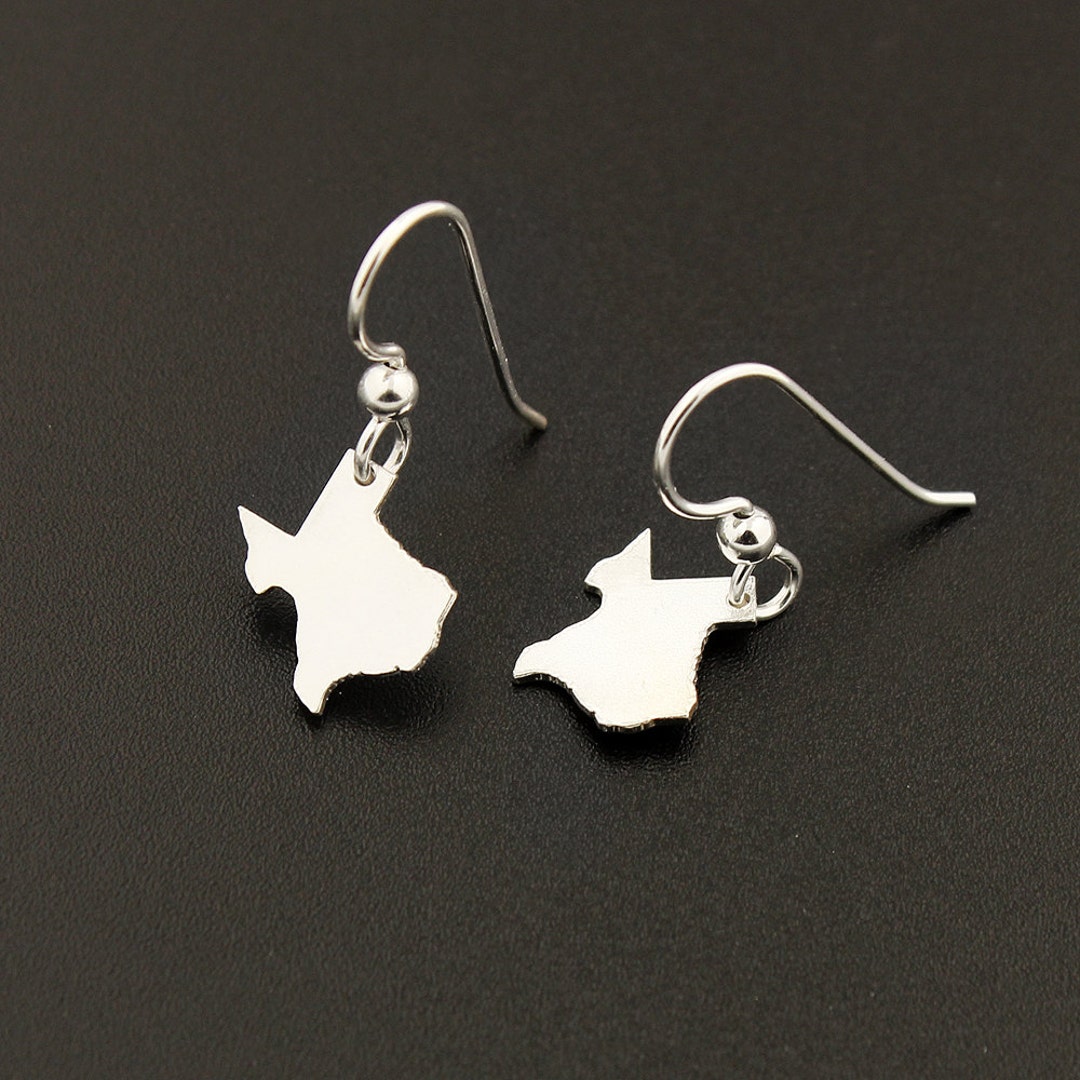 Texas Earrings State Earrings All STATES Are Available Sterling Silver ...