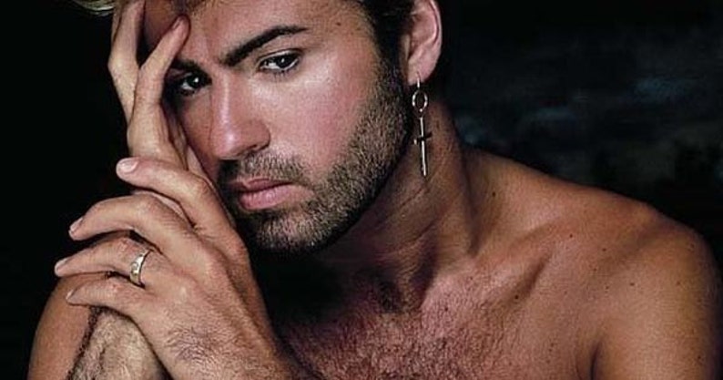 George Michael Earring Cross Earring sterling silver George | Etsy