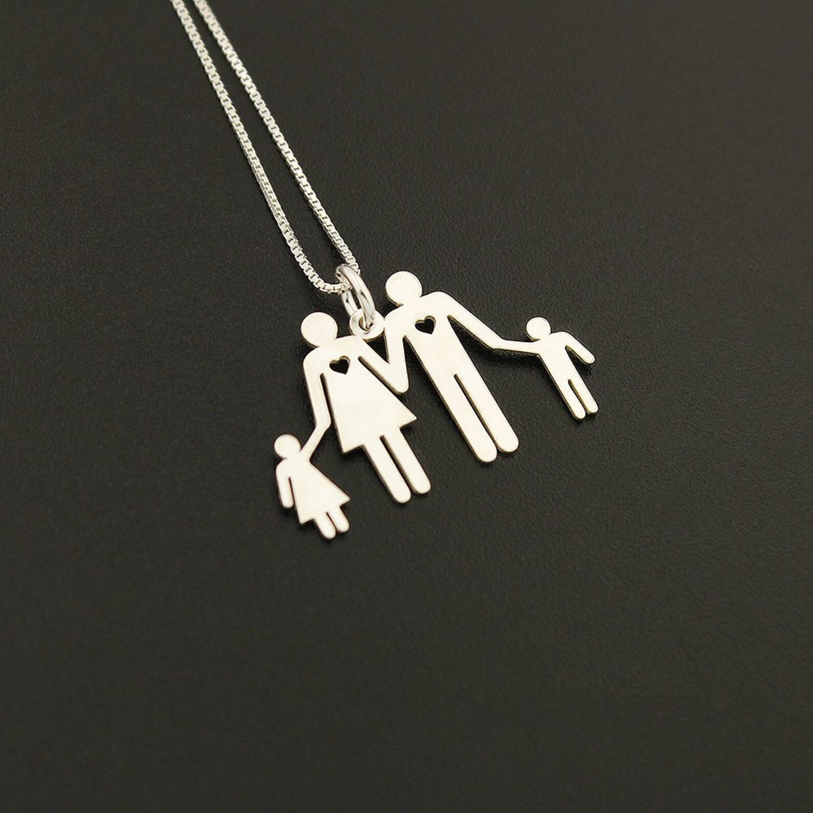 Family Necklace Mom Dad Son Daughter Personalized Pendant Choose Your ...