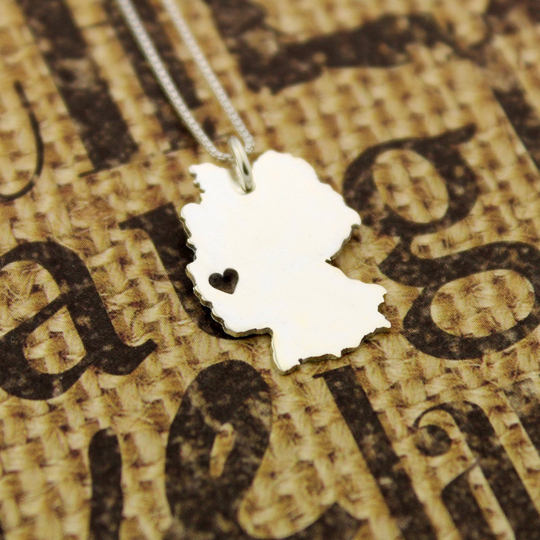 Germany Necklace Personalized Sterling Silver I Love Germany Country ...