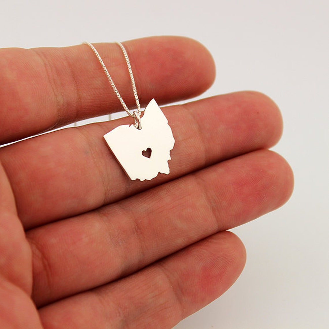 Engraved Ohio State Necklace – Sterling Silver Hometown Gift - Etsy