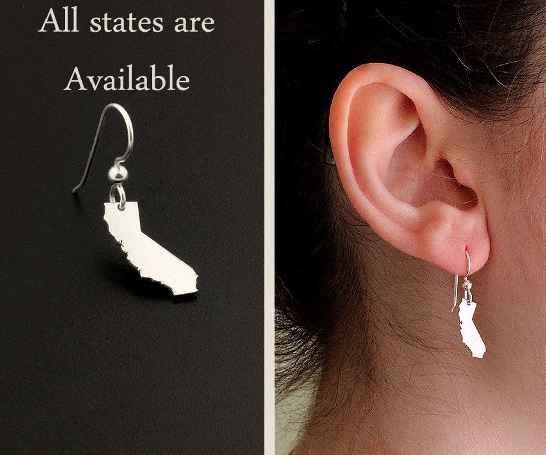 California Earrings State Earrings All STATES Are Available Sterling ...