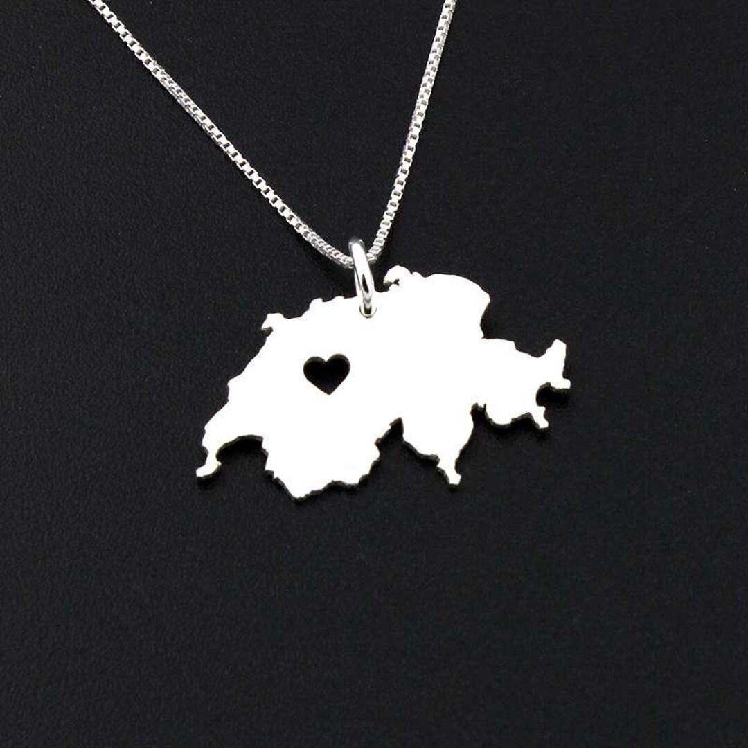 Personalized Switzerland Necklace: Sterling Silver Hometown Jewelry ...