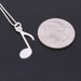 Music Note Necklace Silver Music Note Pendant Charm Necklace Sol Key ...