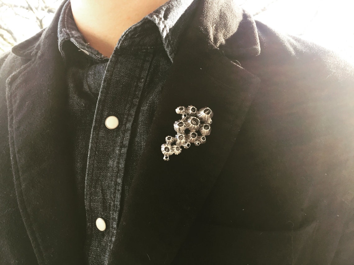 Barnacle Brooch - Sterling Silver - Hand Crafted - Etsy