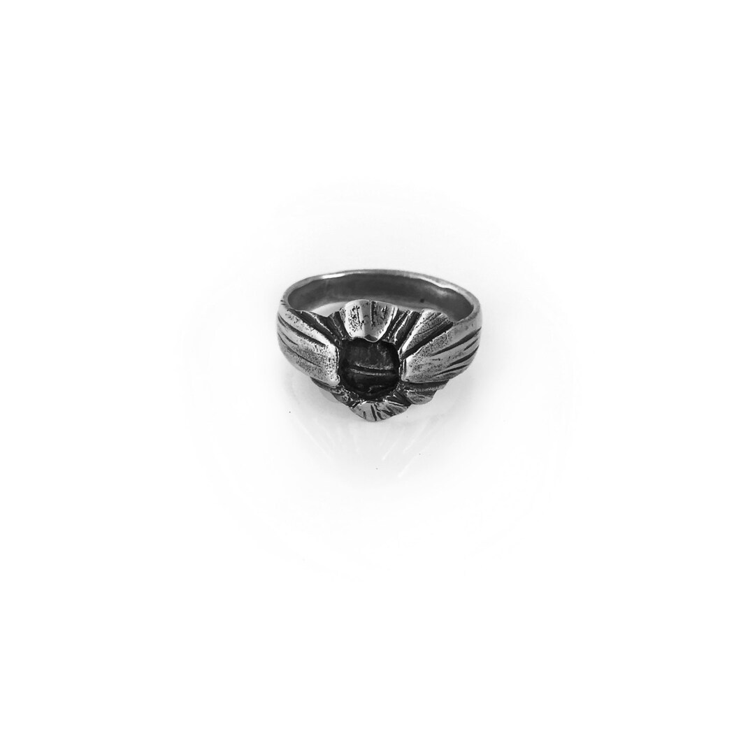 Signet Style Barnacle Ring // Sterling Silver // Crustacea Cirripedia ...
