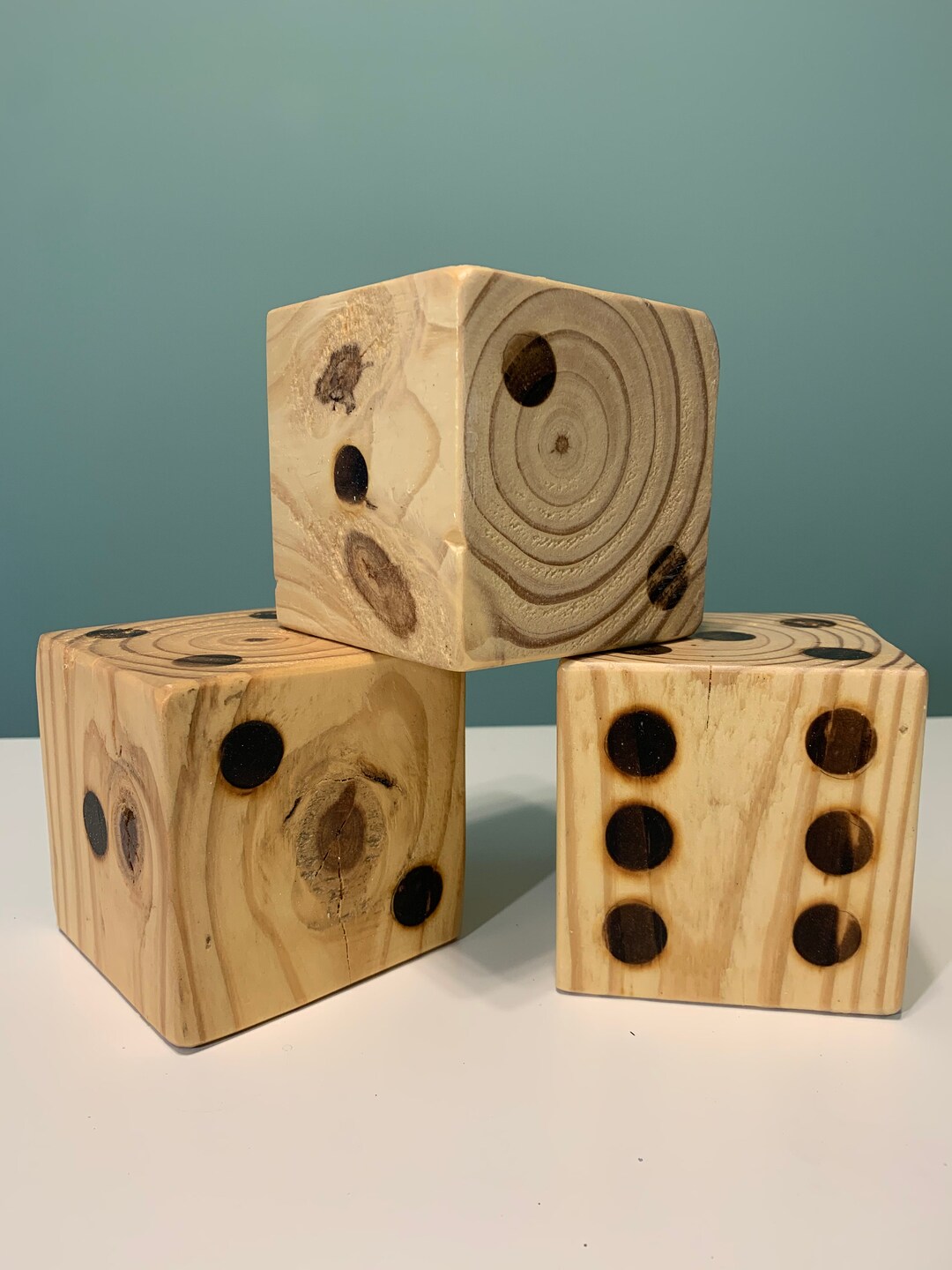 3 Large Wooden Dice - Etsy