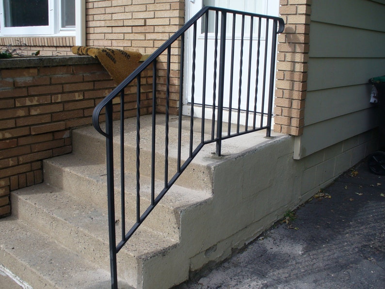 Railing for Steps With 3 Step and 2 Ft to 4 Ft. Landing Custom Made ...