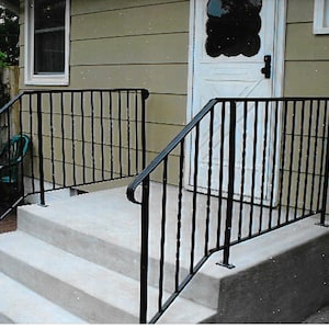 Railing for Steps, With 2 Step and a 2 Ft to 4 Ft. Landing Custom Made ...