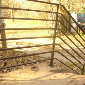 Railing for Steps , With 3 Step and 2 Ft to 4 Ft. Landing & Horizontal ...
