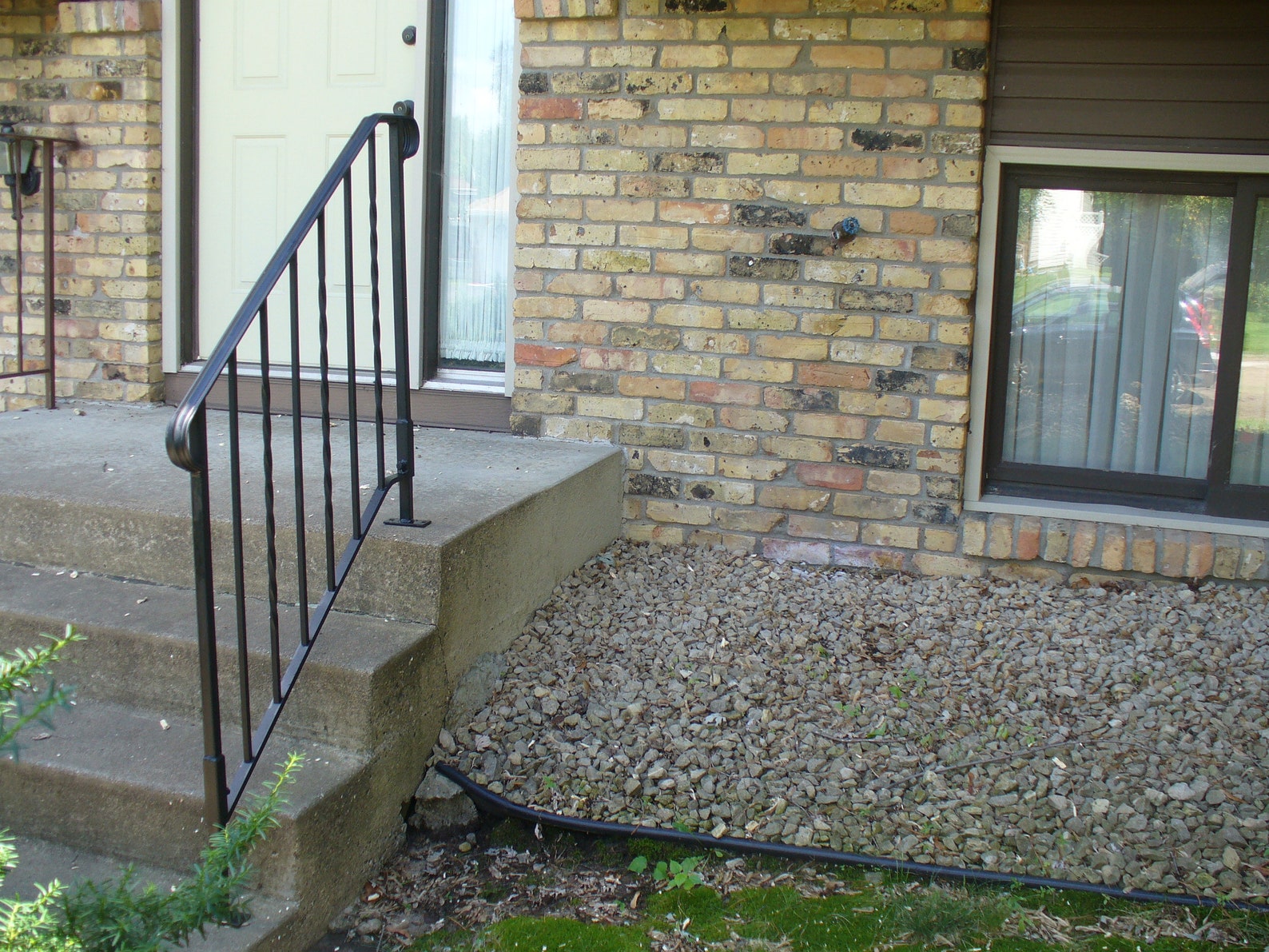 Railing for 3 Steps and a Top Step. the Railing Only Go's 7" on the Top ...