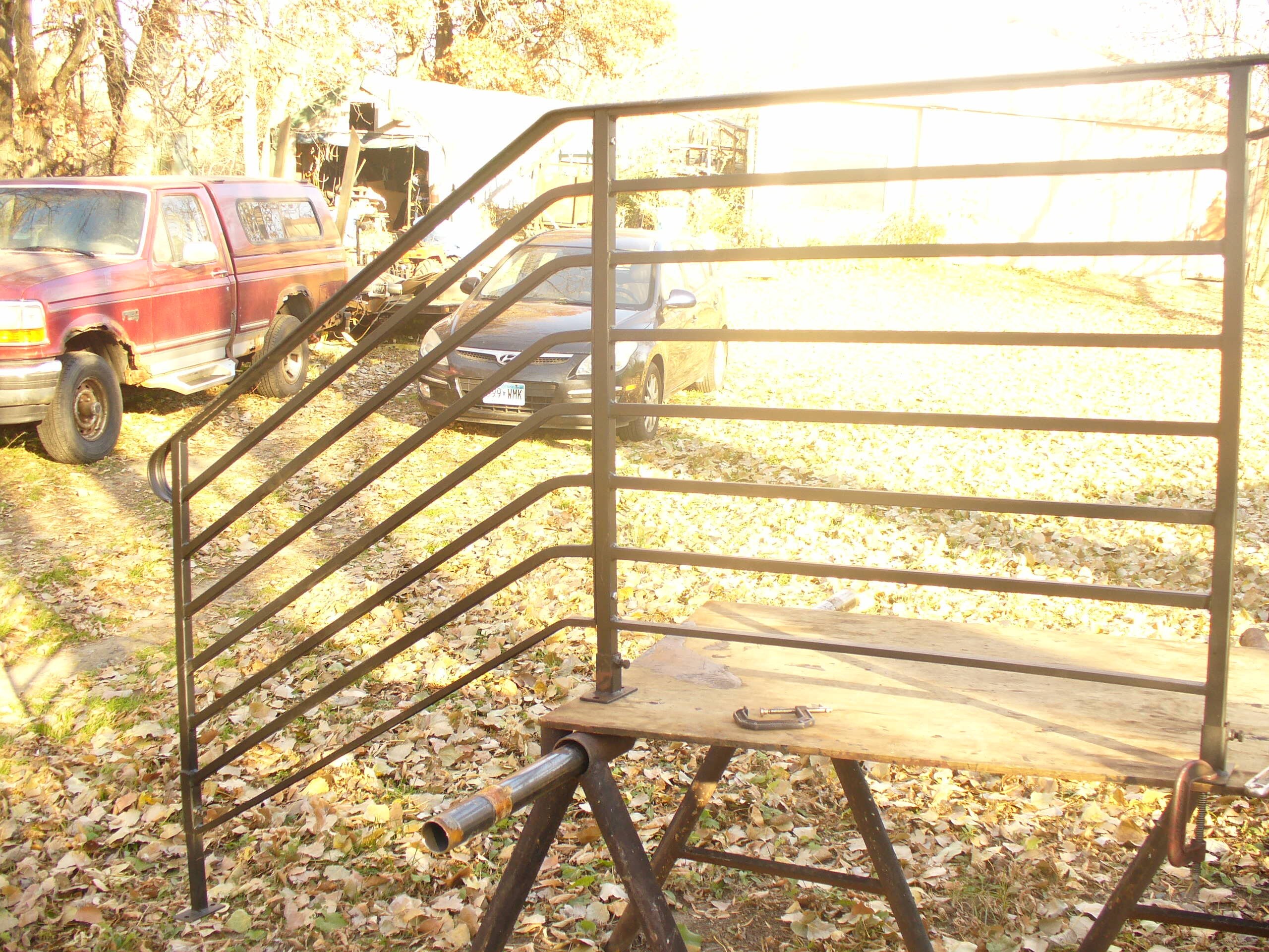 Railing for Steps With 3 Step and 2 Ft to 4 Ft. Landing & - Etsy