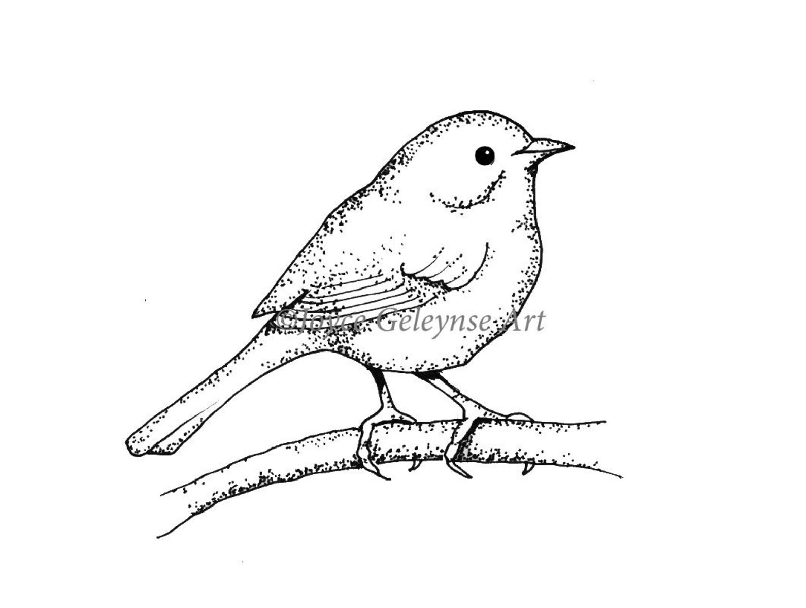 Digital Stamp Little Bird Outline Art Commercial Use - Etsy