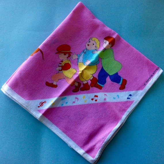 80s Heidi Handkerchief. Vintage Heidi Hankie by Nippo… - Gem