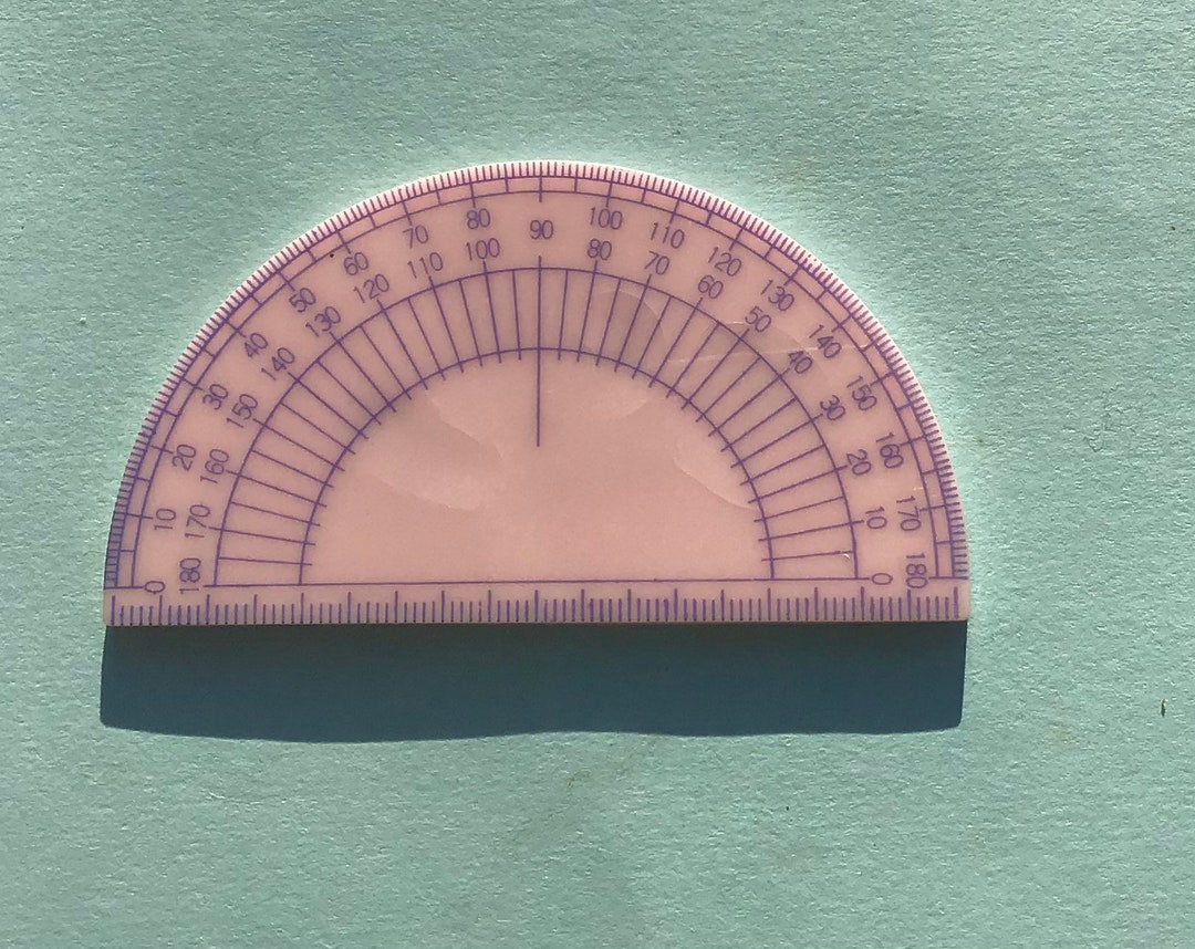 80s Pink Ruler With Mirror. Vintage Kawaii Ruler. Semi Circle Pocket ...