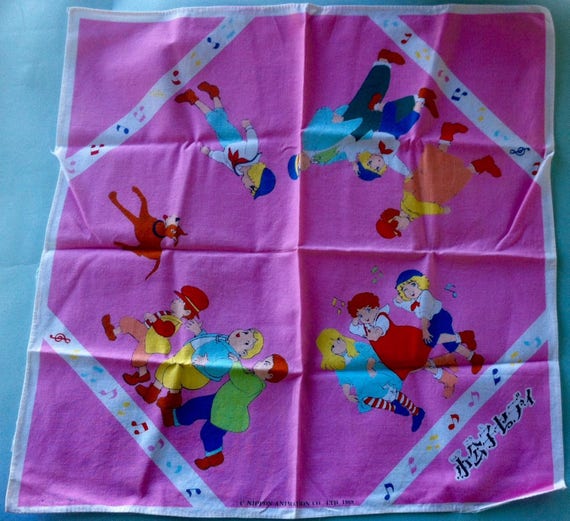 80s Heidi Handkerchief. Vintage Heidi Hankie by Nippo… - Gem