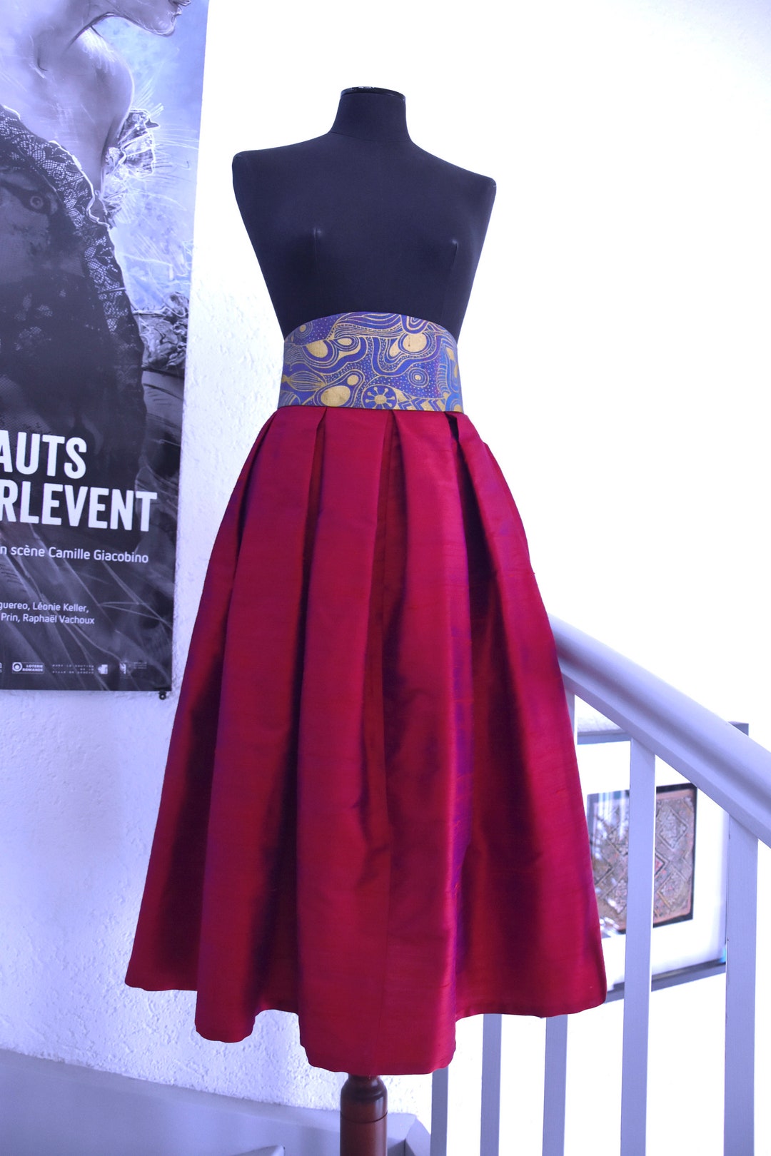 Purple Gold and Olive Silk Reversible Stretch Obi Belt - Etsy