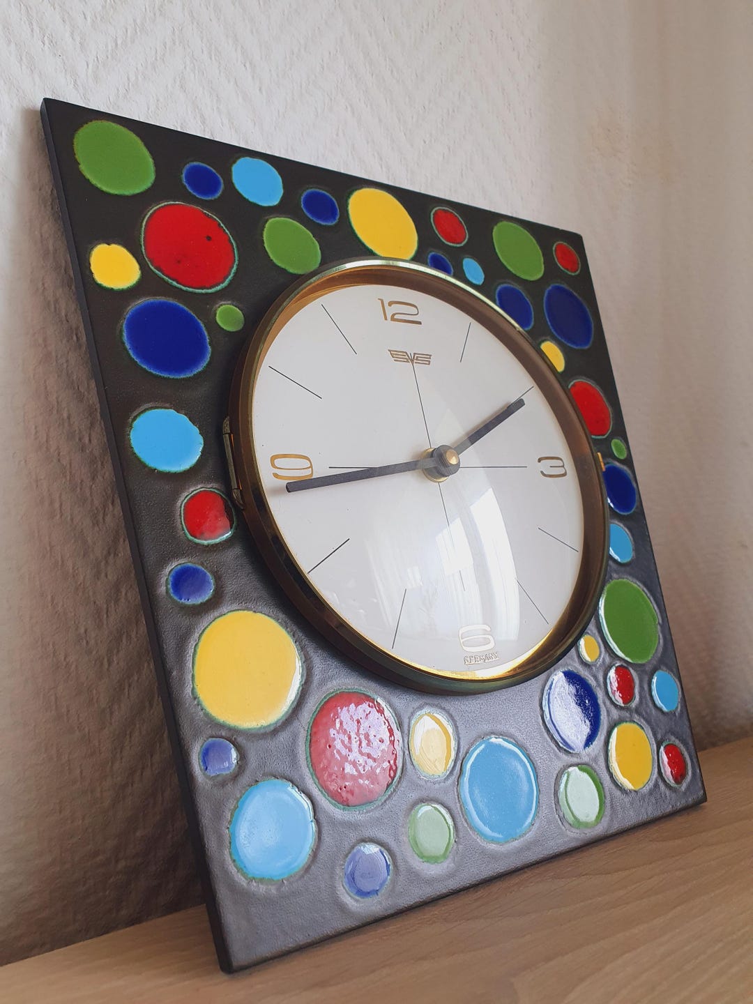 Rare Vintage German Ceramic Wall Clock – Pop Art Fat Lava Design (1960s ...