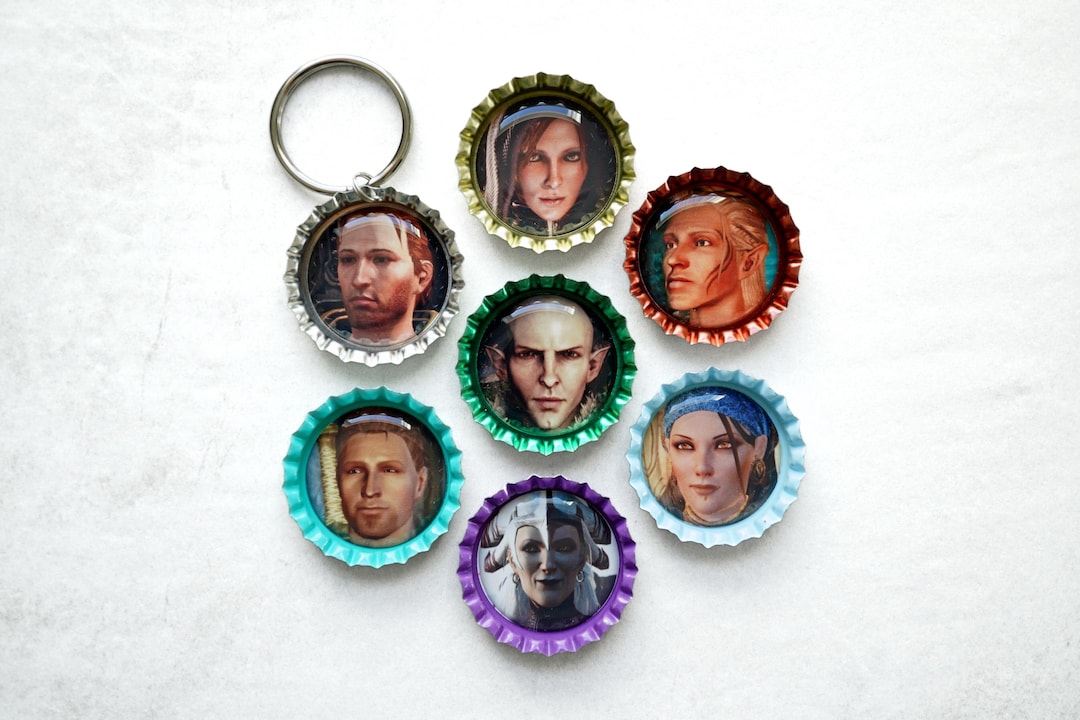 Dragon Age Character Keychain • Morrigan, Alistair, Leliana, Zevran ...