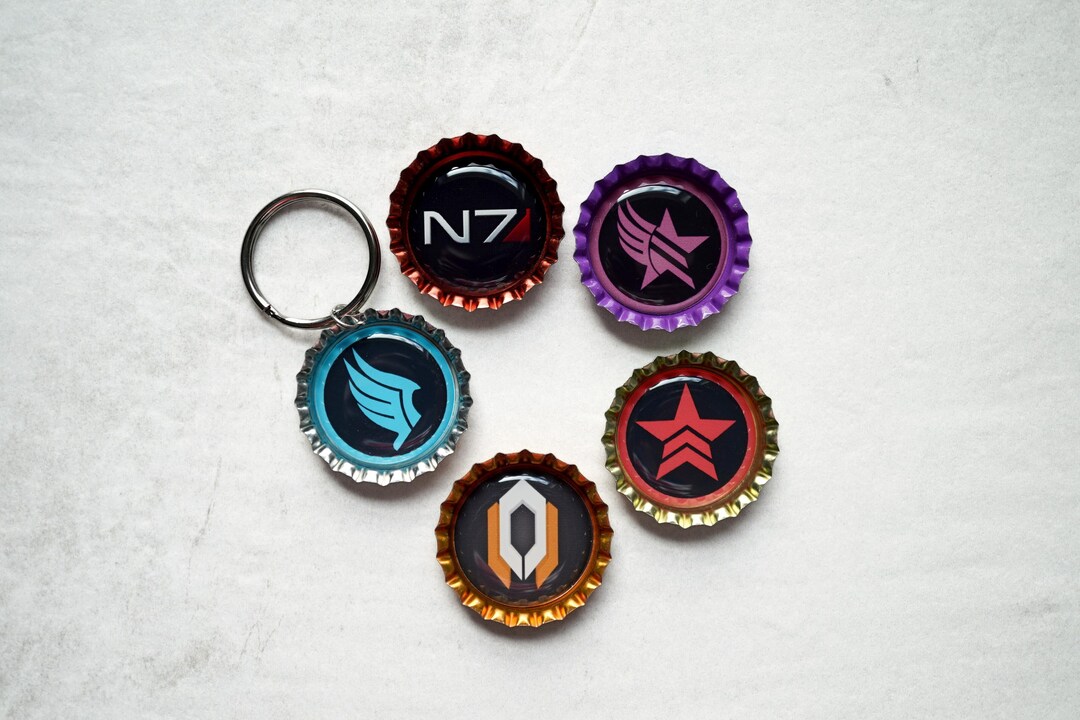 Mass Effect Symbol Keychain • Paragon, Renegade, Paragade, Cerberus ...