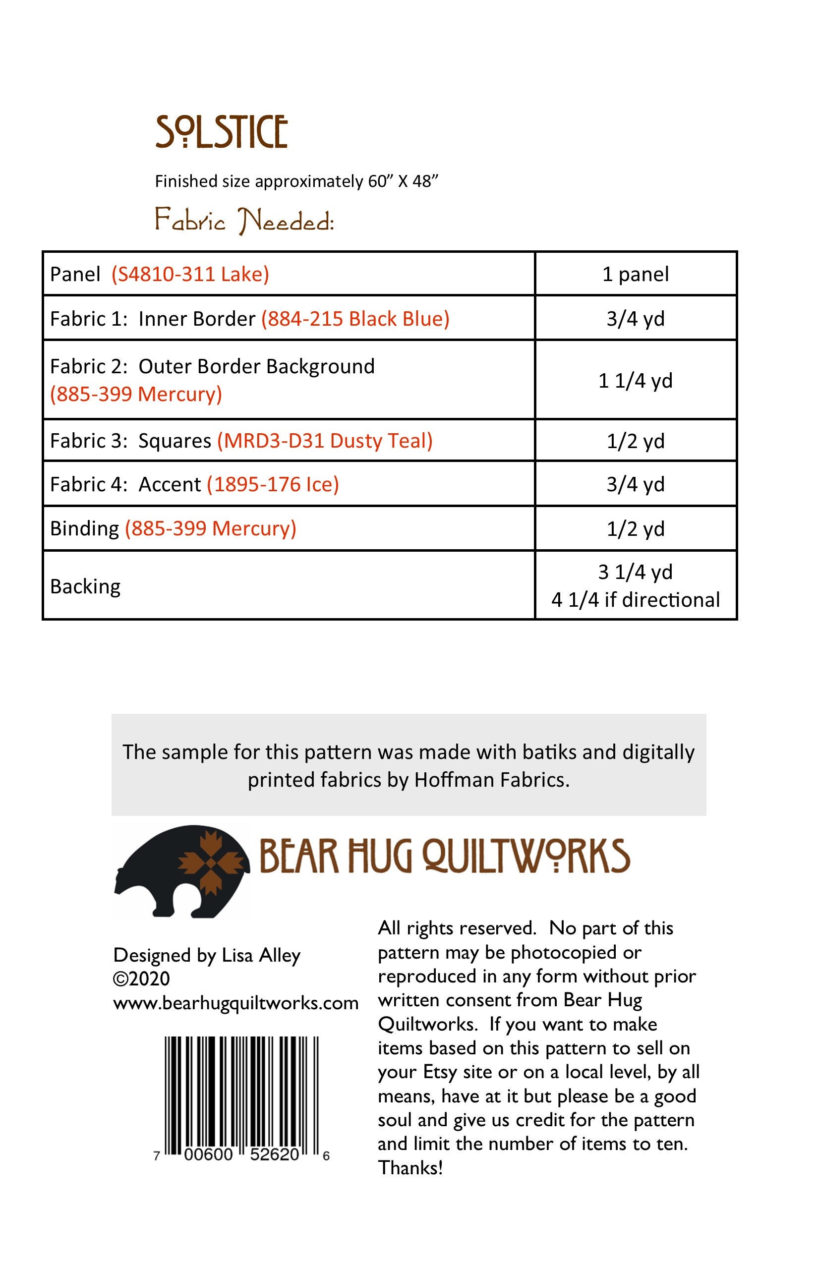 Solstice Quilt Pattern - Etsy