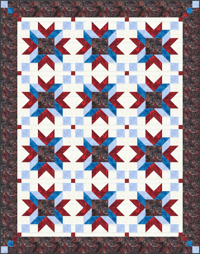 North Star Quilt Pattern - Etsy