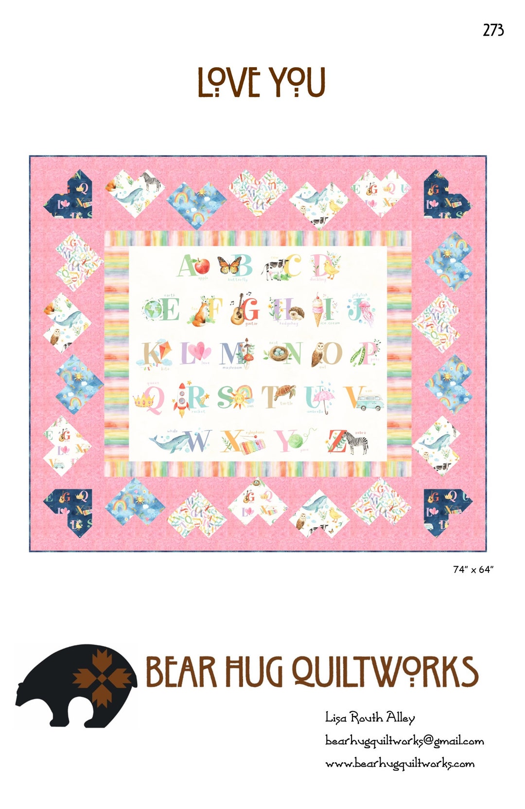 Love You Quilt Pattern - Etsy