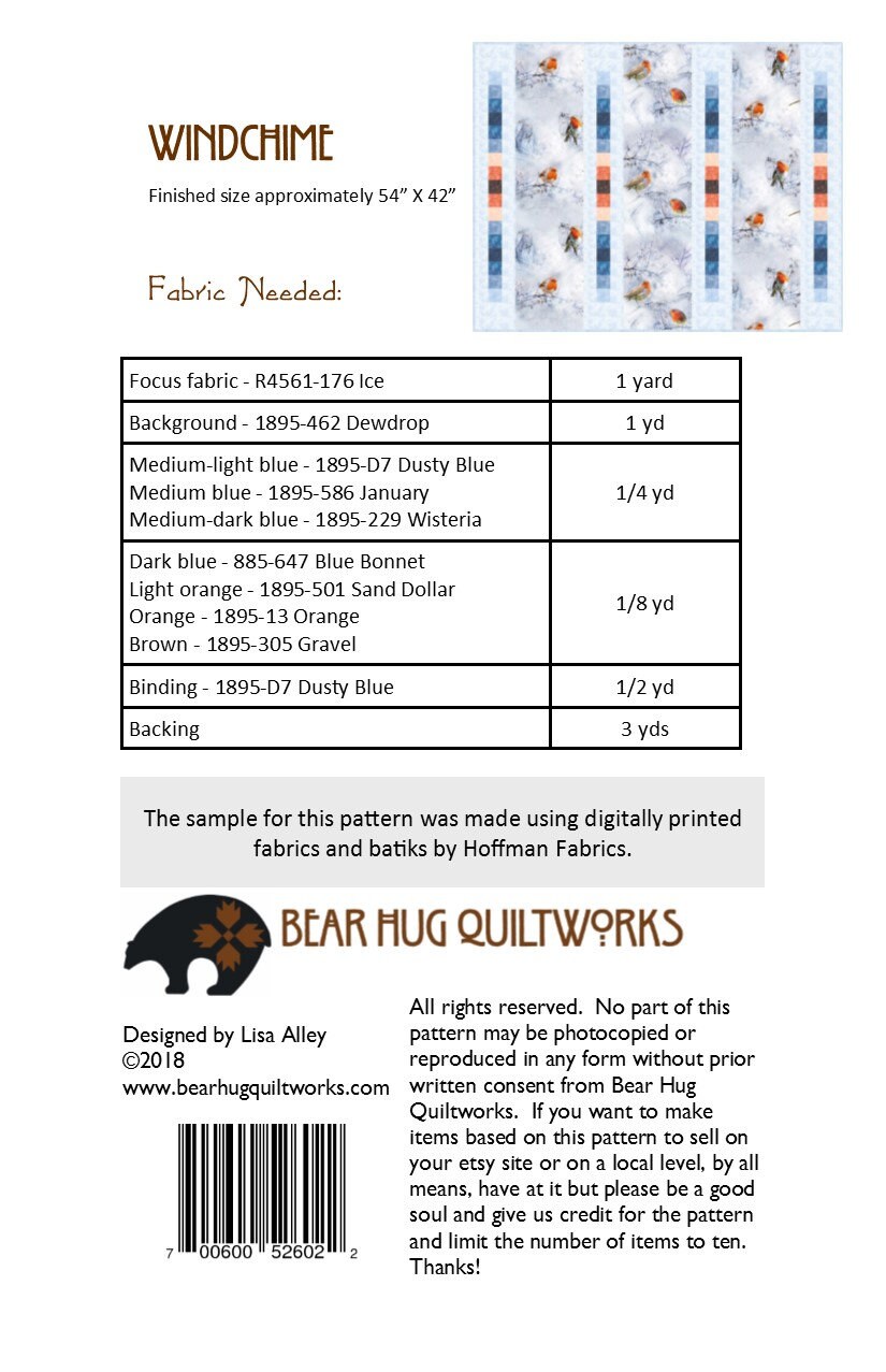 Windchime Quilt Pattern - Etsy