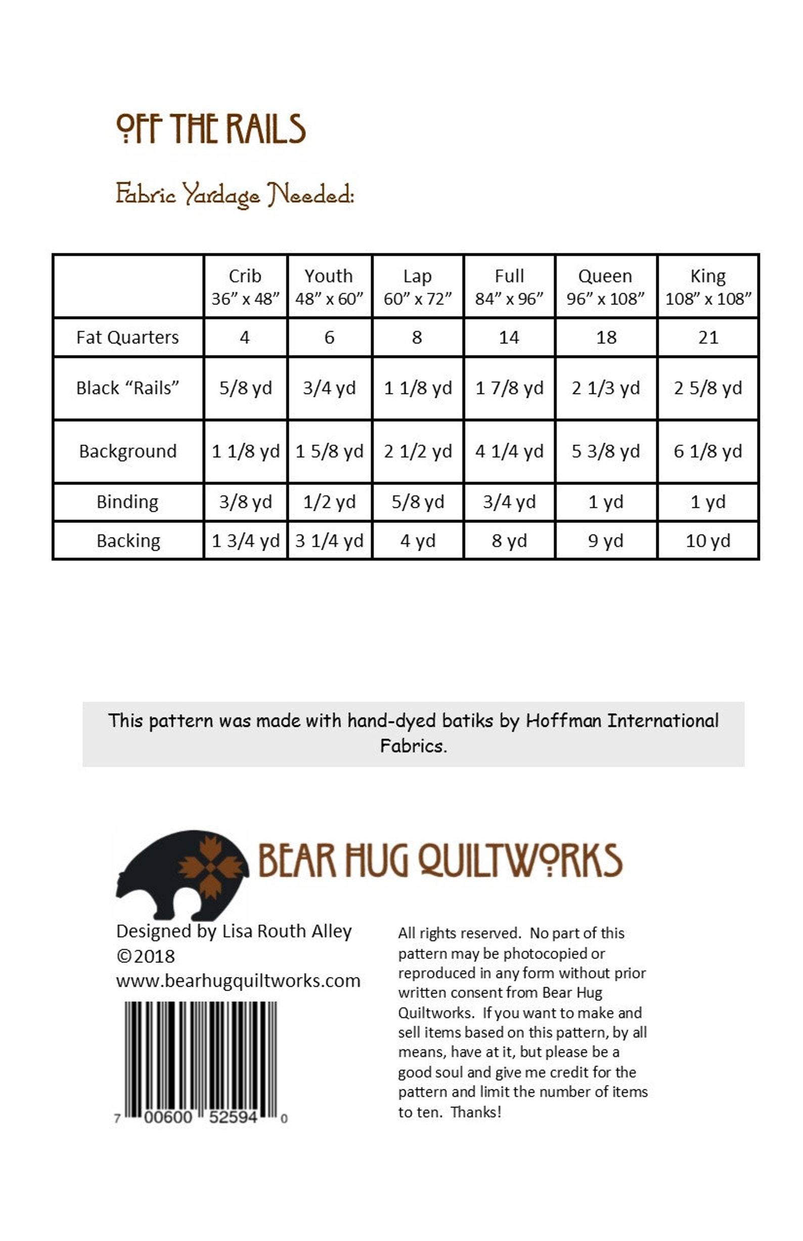 Off the Rails Quilt Pattern - Etsy