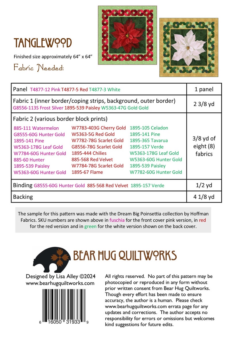 Tanglewood Quilt Pattern - Etsy