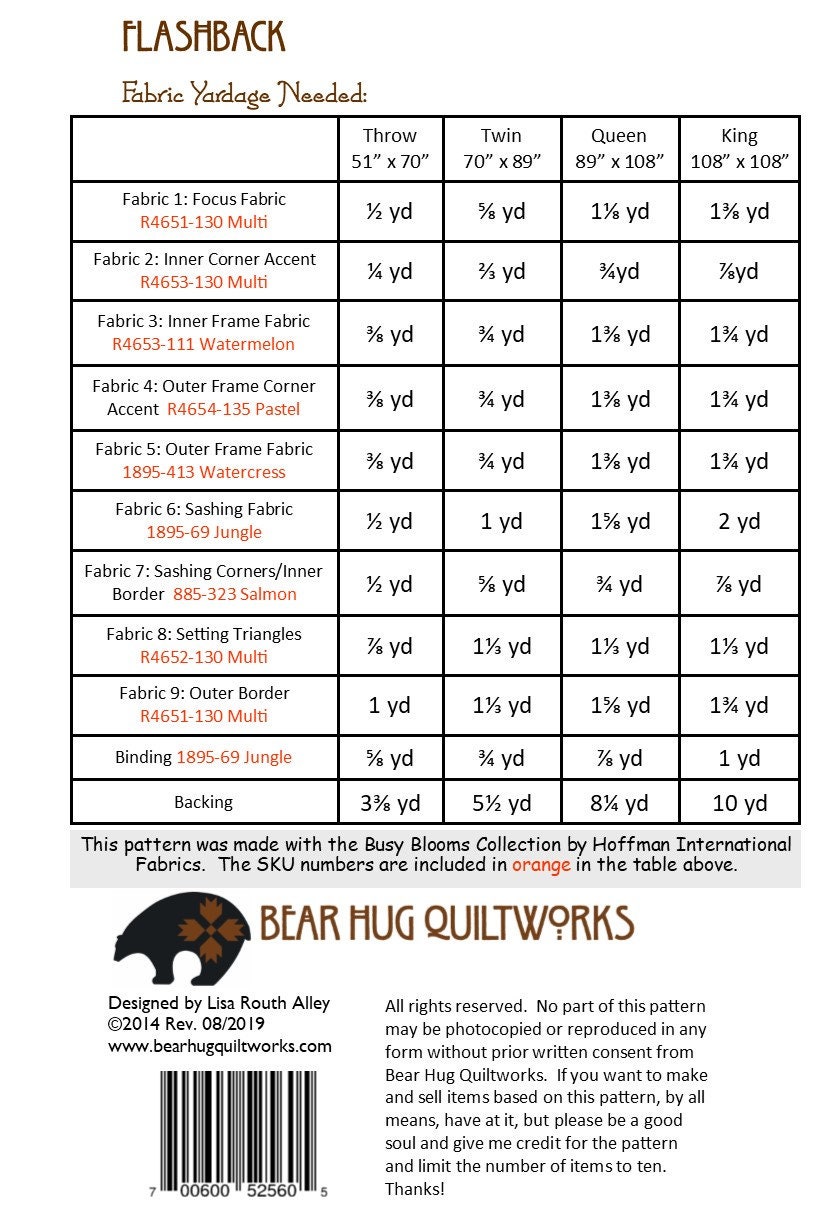 Flashback Quilt Pattern - Etsy