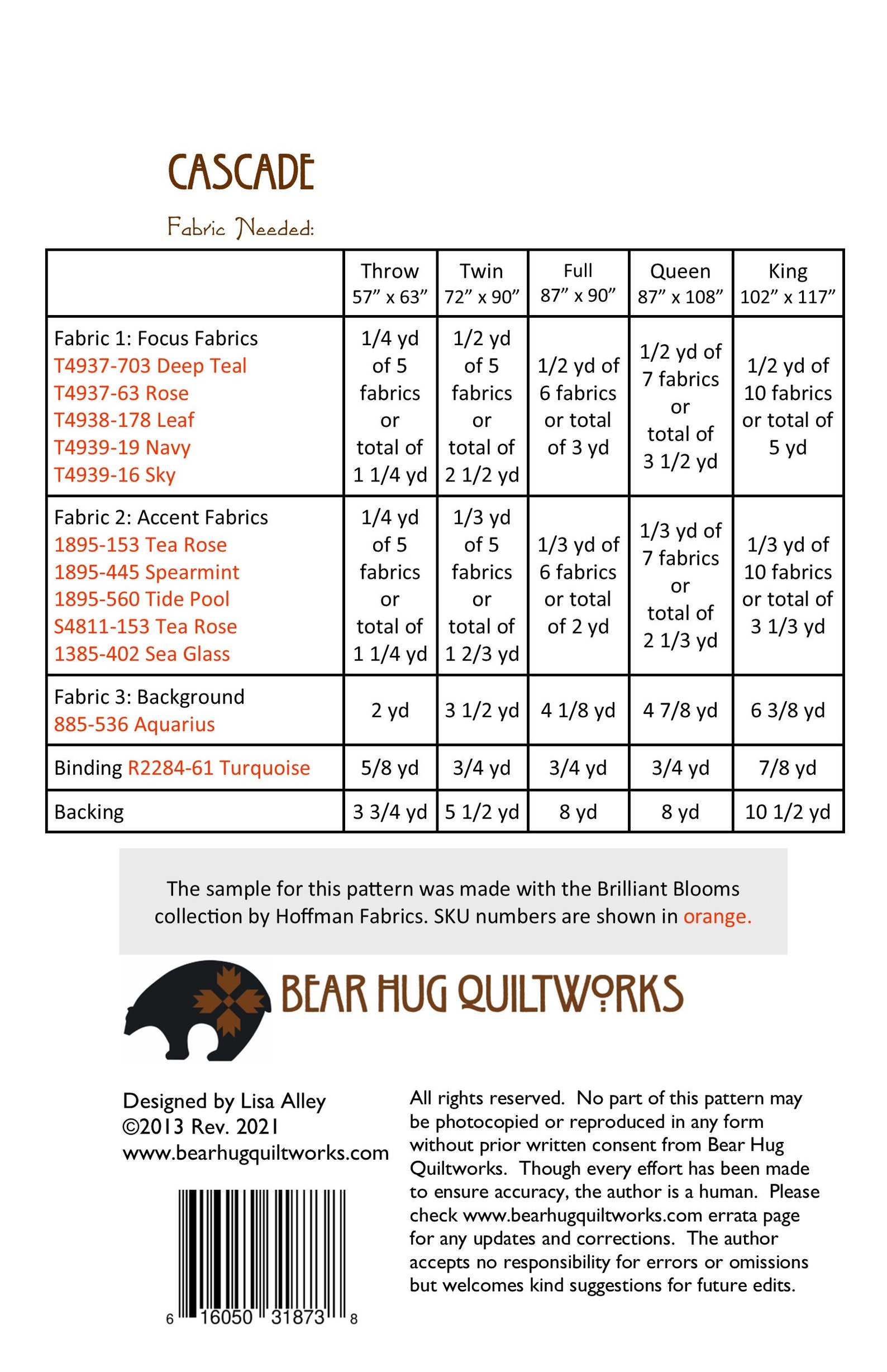 Cascade Quilt Pattern - Etsy