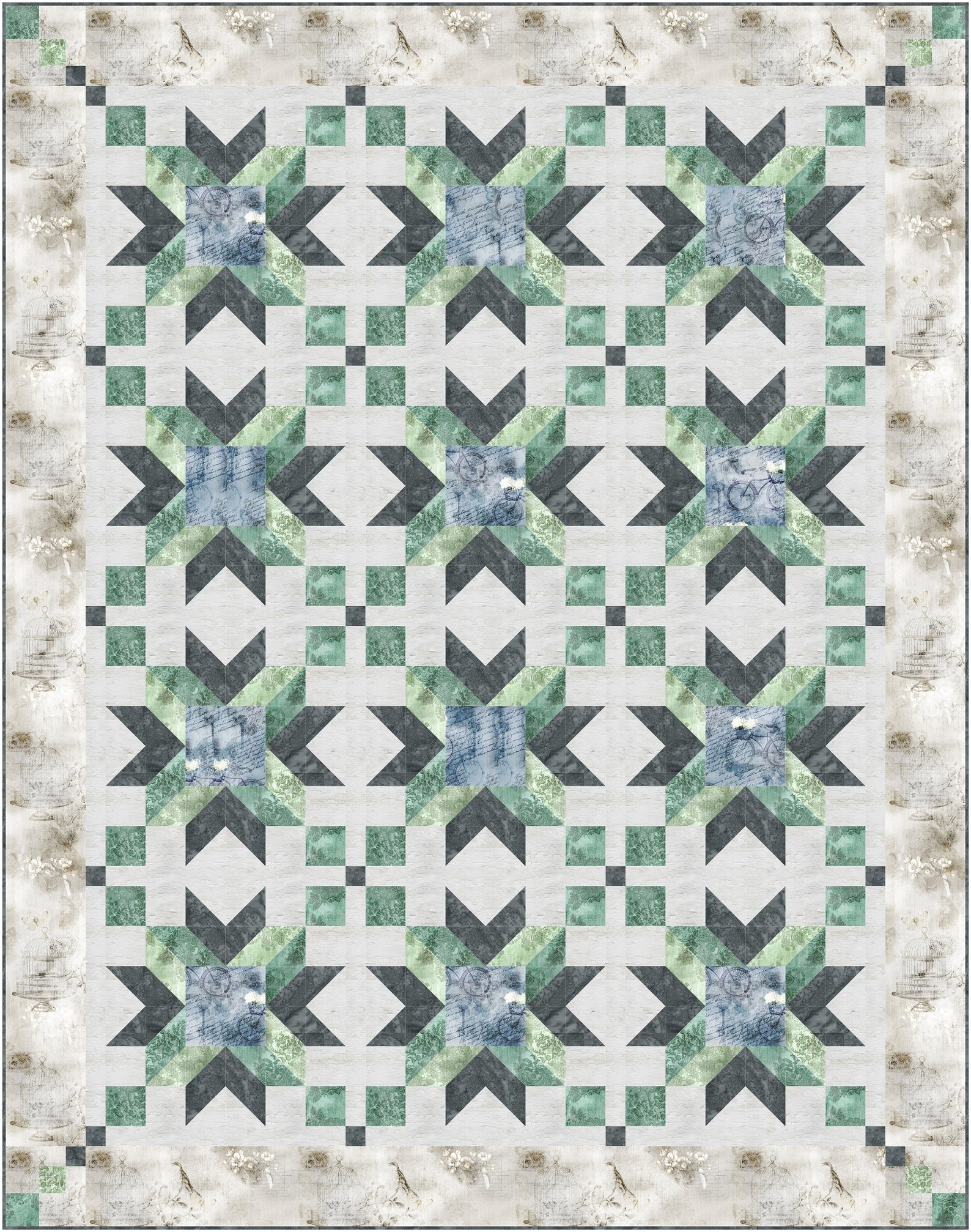 North Star Quilt Pattern - Etsy