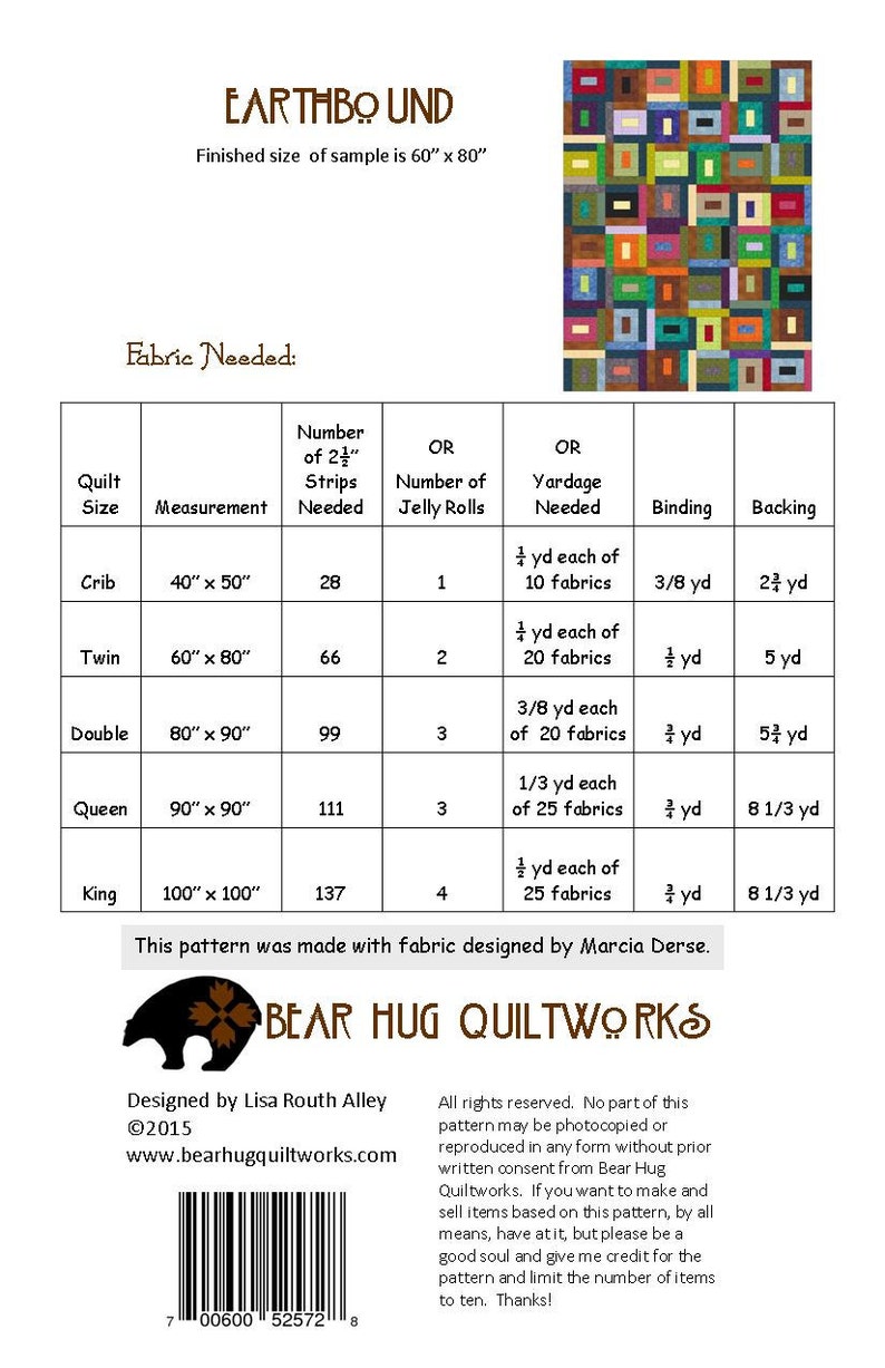 Earthbound Quilt Pattern | Etsy