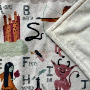 MYTH and LEGEND Alphabet Minky Lovey. Small Security Blanket for Baby ...