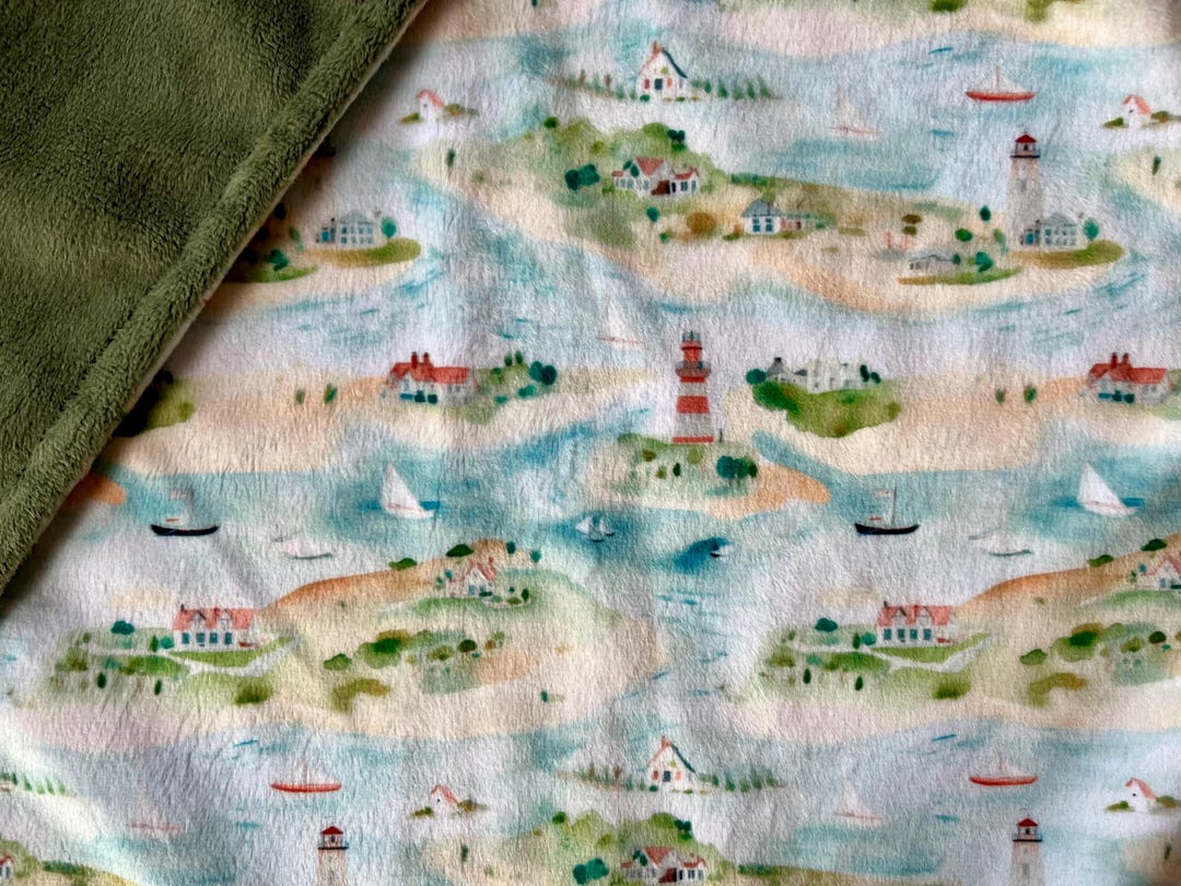 CAPE COD Minky Lovey. Small Security Blanket for Baby or Toddler. 17.5 ...