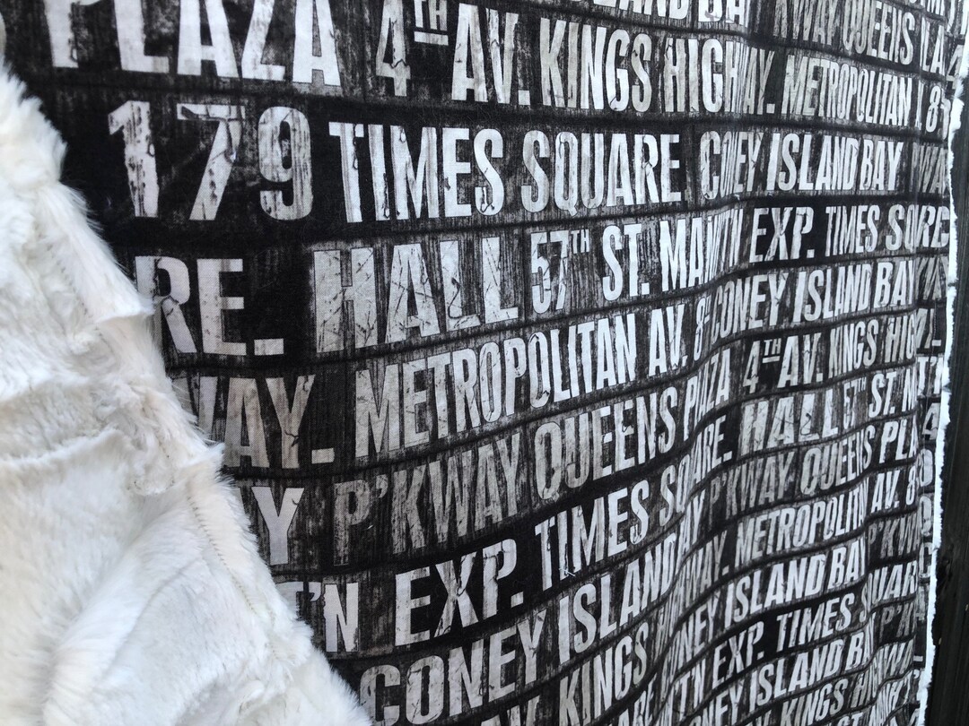 Baby Blanket: NYC Subway Signs. 35 by 35 Inch. New York City Cotton and ...