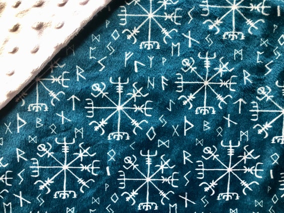 VIKING Runes Minky Blanket or Lovey Baby Blanket Minky and - Etsy