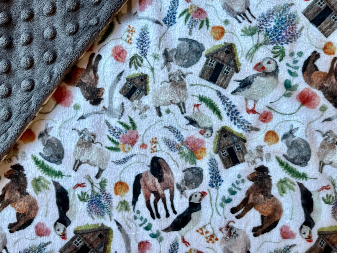 ICELAND Minky Blanket or Lovey. Icelandic Decor, Gift, Keepsake. Baby ...