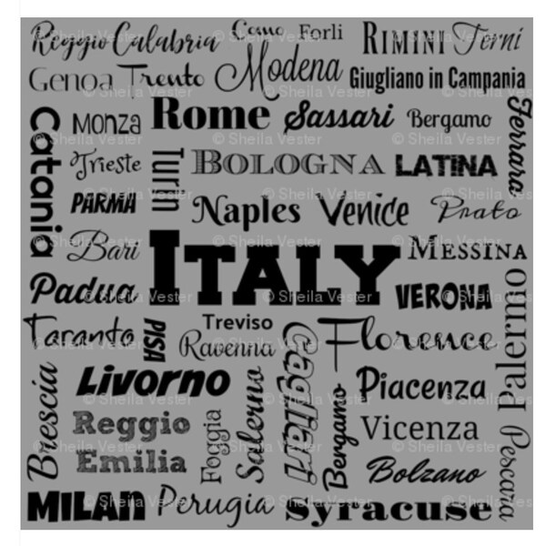 Italian Map Fabric - Etsy