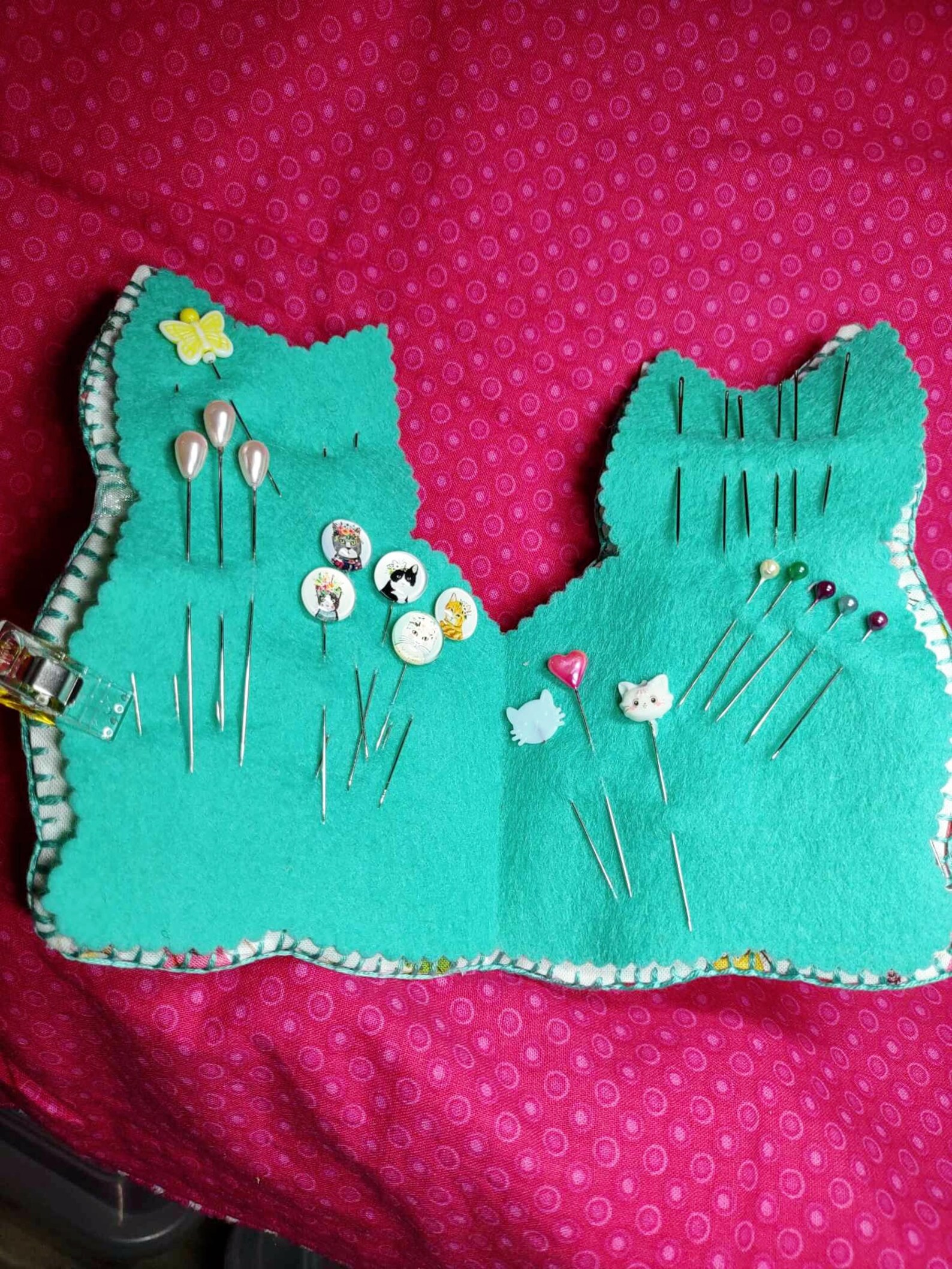 Kitty Needle Book, Cute Way to Store Pins & Needles, Mouse ...