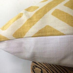 Yellow Geometric Decorative Pillow Covers, 20x20 Giant Weave Designer ...