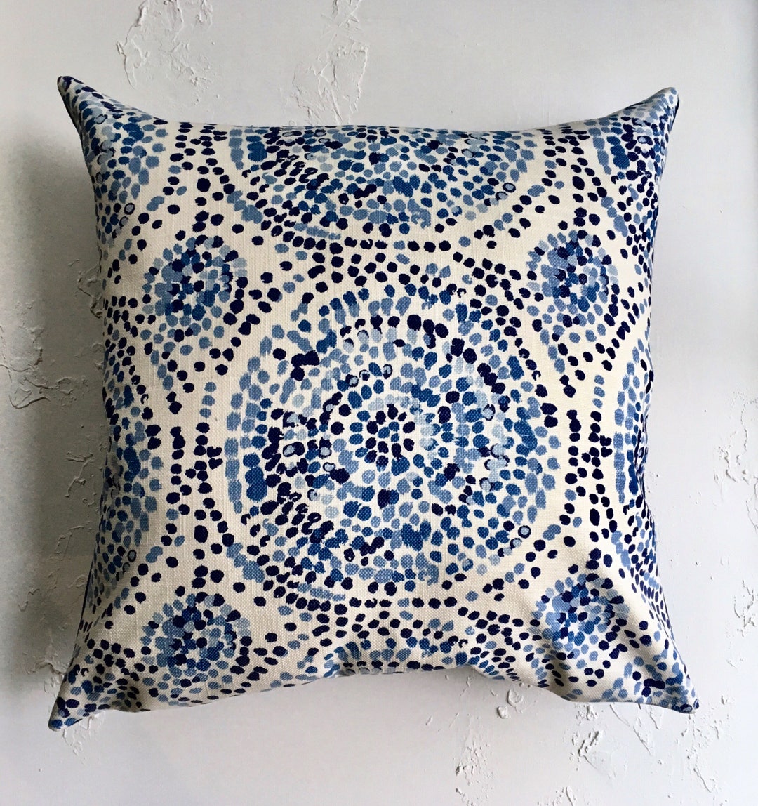 Blue Mosaic Throw Pillow Covers, Extra Large Pillows 26x26, Blue ...
