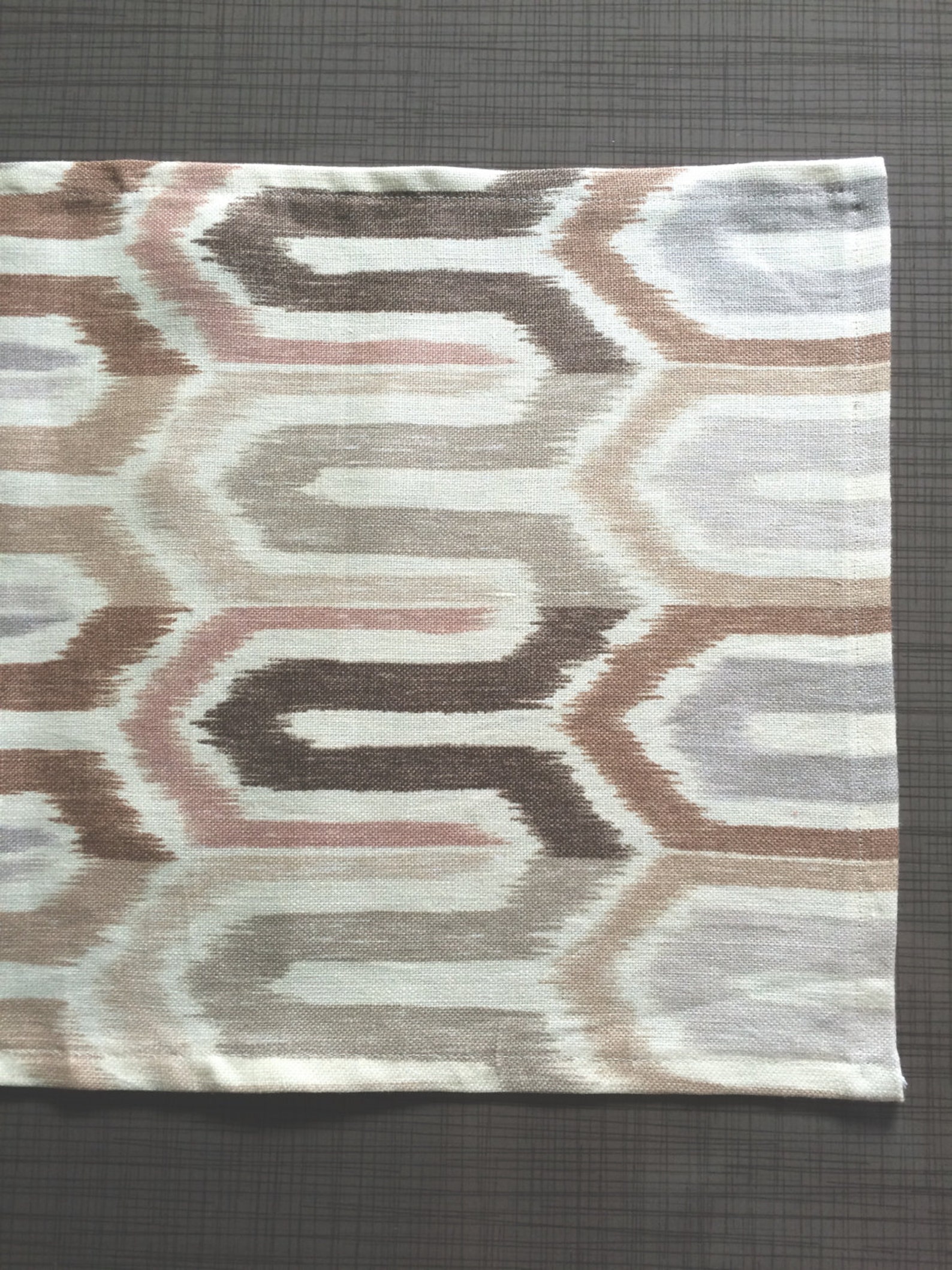 Linen Ikat Table Runner 12.5x42.5 Tribal Inspired Desert - Etsy