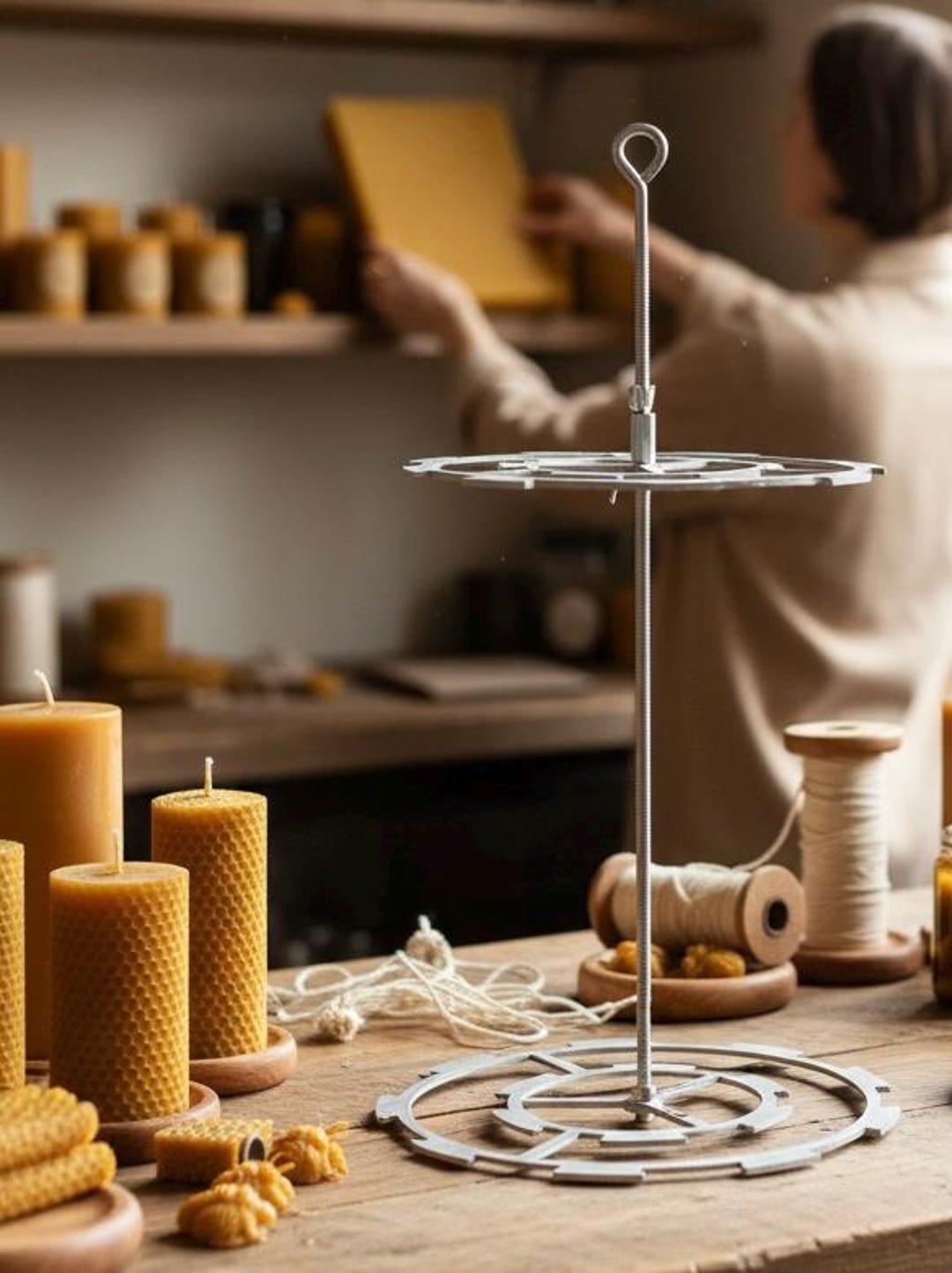 Candle Dipping Carousel for Taper Candles – Aluminum Candle Dipping ...