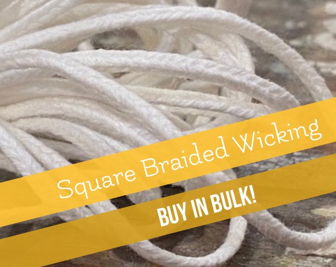 Variety Packs Square Braided Cotton Candle Wick Beeswax - Etsy