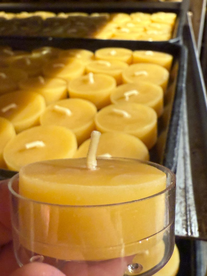 Beeswax Candle Making Tea Light Wicks Cotton Tabbed Tealight - Etsy