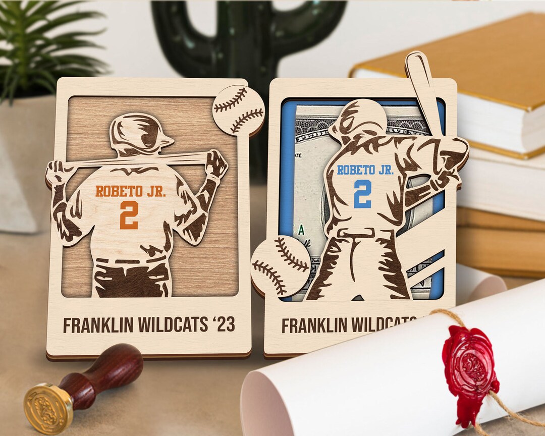 Personalized Baseball Player Gift, Graduation 2024 Money Holder| Gift ...