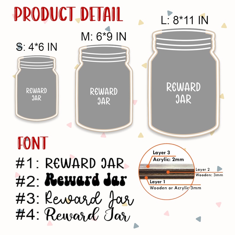 Custom Reward Jar With Tokens Smiley Face Token Rainbow Token Flower ...